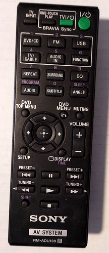 Genuine Sony RM-ADU138 Remote for Sony AV System | eBay