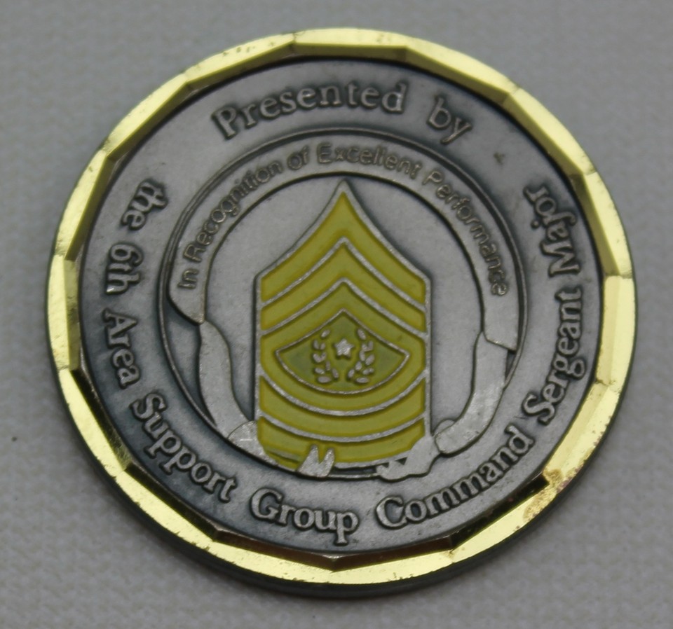 6th Area Support Group CSM Spaders Challenge CSM Coin | eBay
