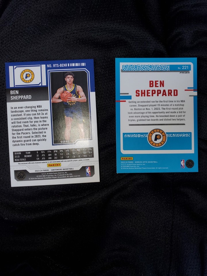 Ben Shepard Rookie Cards- Contenders Rookie Ticket & Optic Rated Rookie ...