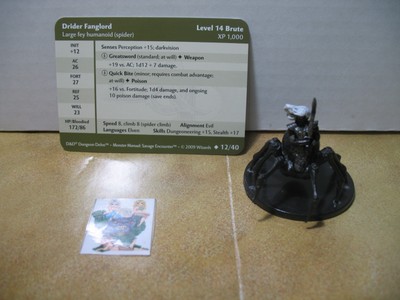 =Dungeons and Dragons DDM3 SAVAGE ENCOUNTER Drider Fanglord 12/40 with ...