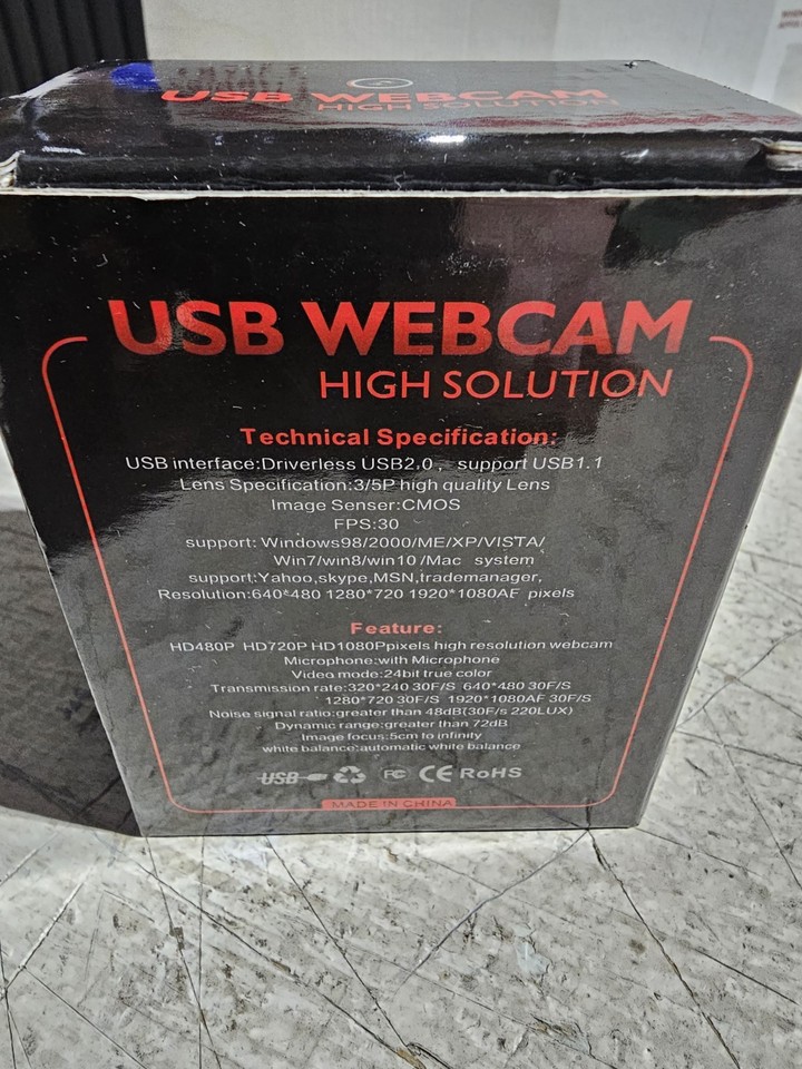 1080P Webcam with Microphone USB Streaming Computer External Web Camera ...