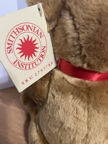 The Smithsonian Institute Teddy Bear ~ Jointed W/ Red Ribbon Bow 1997 ...
