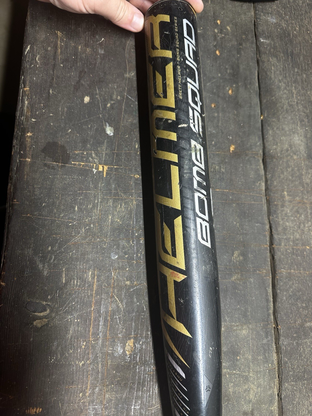 Easton Bomb Squad 34” 27.5 oz Brett Helmer Softball Bat SP16BHU Black ...