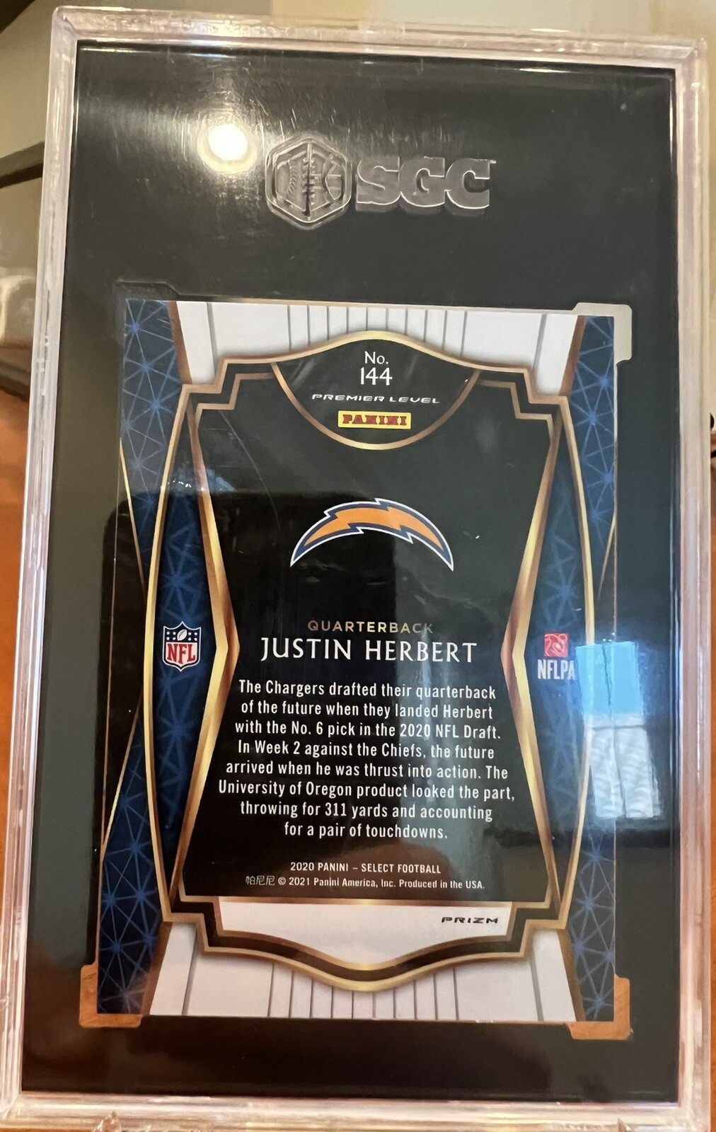 2020 Panini Select - Field Level Silver Prizm #344 Justin Herbert (RC ...