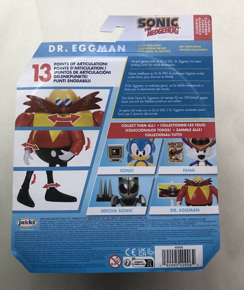 Jakks Sonic The Hedgehog DR. EGGMAN with GOAL POST 4" Inch Action ...