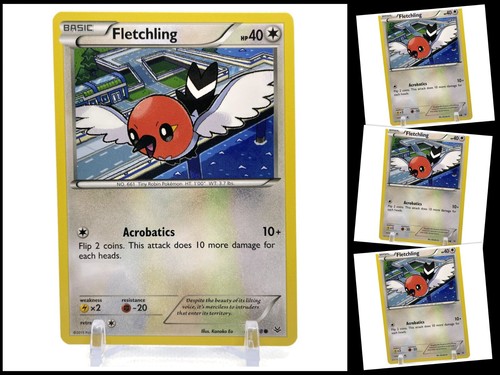 Pokemon XY ROARING SKIES 82/108 Fletchling 4X Card 4 Common TCG Playset ...