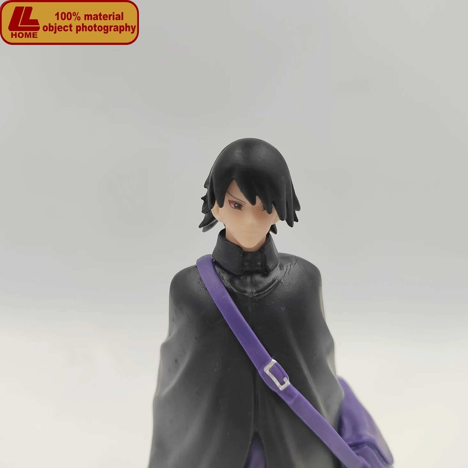Anime ninja Uchiha Sasuke Black Robe Purple Bag Figure Statue Toy Gift ...