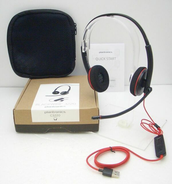 POLY Plantronics Blackwire C3220 UC Stereo Usb-c Corded Headset for ...
