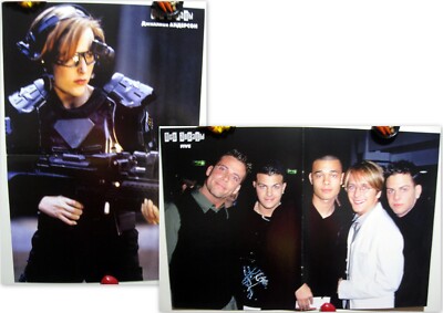 Gillian Anderson X-Files / 5ive Five band two-sided magazine poster A3 16x11 | eBay