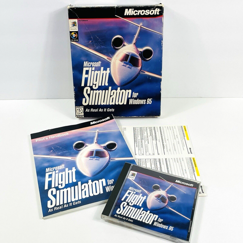 Microsoft Flight Simulator for Windows 95 IBM PC Game Big Box 1996 ...