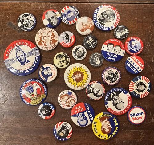 29 Vintage Reproduction Political Buttons | eBay