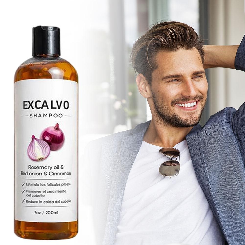 EXCALVO Shampoo 200ml With Rosemary Oil, Red Onion, Cinnamon, Prevent ...