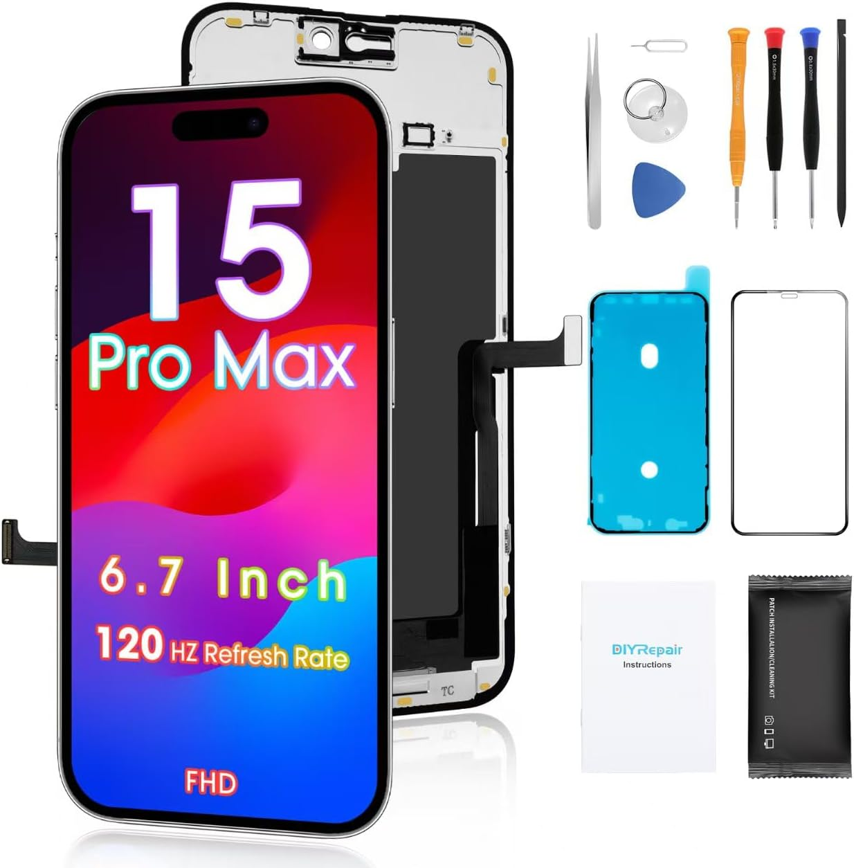 For Iphone 15 Pro Max Screen Replacement 6.7', 3D Touch Full HD Display Full Rep | eBay