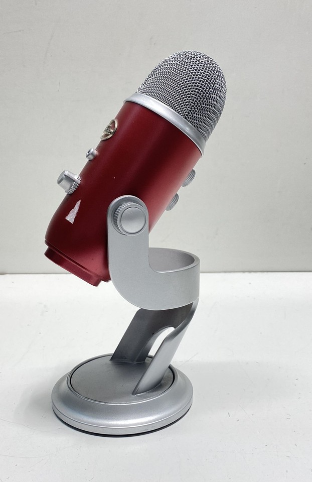 Blue Yeti Red Silver USB Condenser Mic Volume Mute | eBay