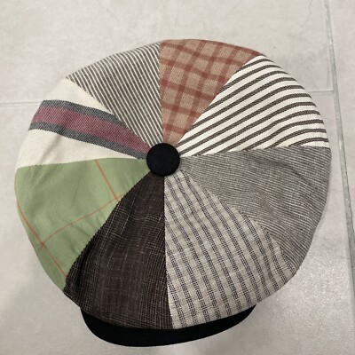 Multicolored Patchwork 8 Panel Applejack/ Newsboy Cap USA L | eBay