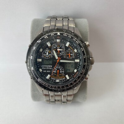 Citizen SkyHawk Titanium Eco-Drive Radio-Controlled Chronograph Watch ...