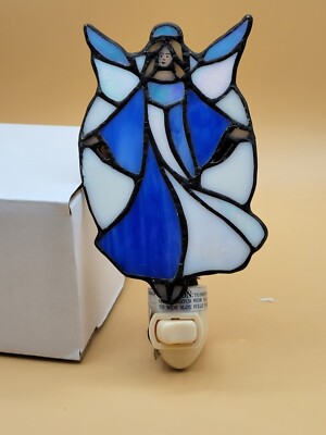 Vintage Stain Glass Angel Plug In Night Light | eBay
