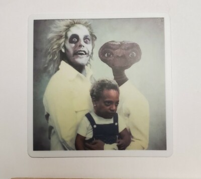 Vintage Beetlejuice E.T. Michael Keaton Lori Lightfoot family portrait ...