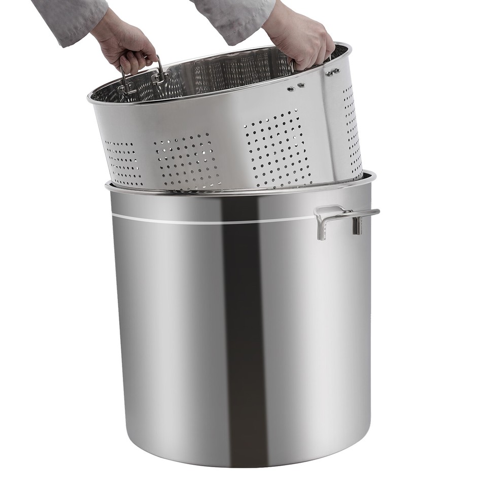 50L/52.8Qt Stock Pot Stainless Stock Pot Kitchen Cooking Pot with ...