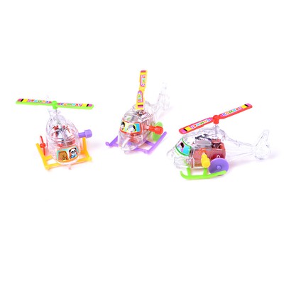 1Pcs Mini Clockwork Transparent Aircraft Somersault Running Wind Up ...