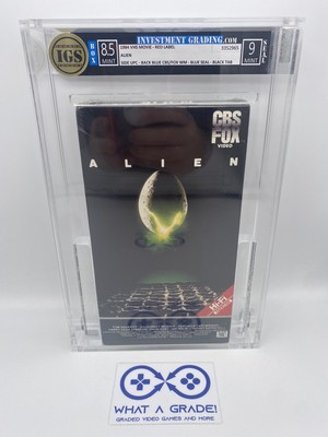 VHS Alien 💎 IGS 8.5 9.0 Mint High Grade 💎 1984 CBS FOX Blue Watermark ...