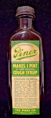 Vintage PINEX Cough Syrup 2.5 Oz Bottle With Contents - No Box | eBay
