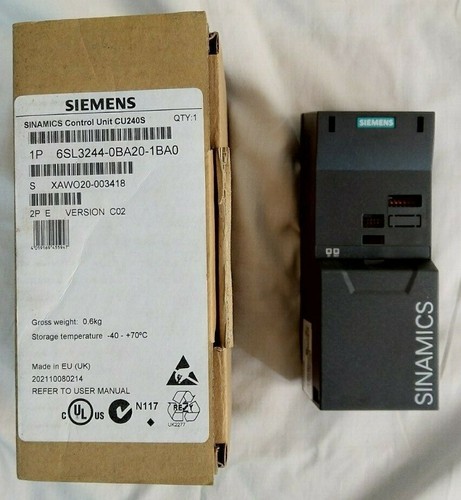 Siemens 6SL3244-0BA20-1BA0 Control Unit CU240S 24 Vdc 5.5 W for ...