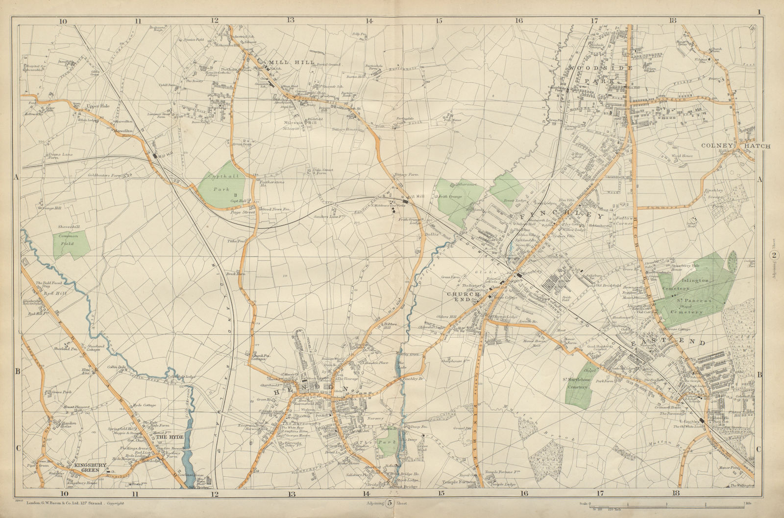FINCHLEY/HENDON. Mill Hill,Colindale,Colney Hatch,Fortis Green.BACON ...