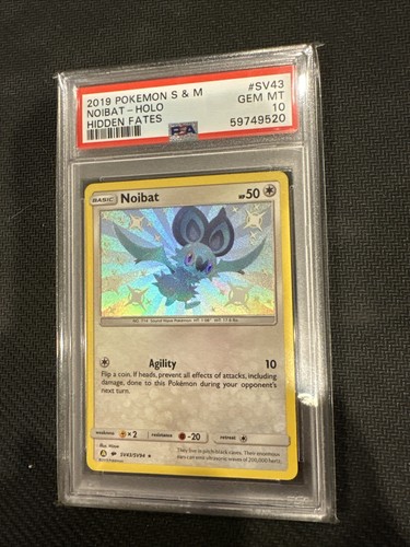 Pokemon - Noibat SV43/SV94 - Hidden Fates Baby Shiny Vault - PSA 10 Gem ...