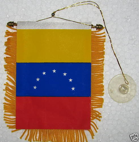 Venezuela Historical Flag (1930 - 2006) Mini Banner w suction cup for ...