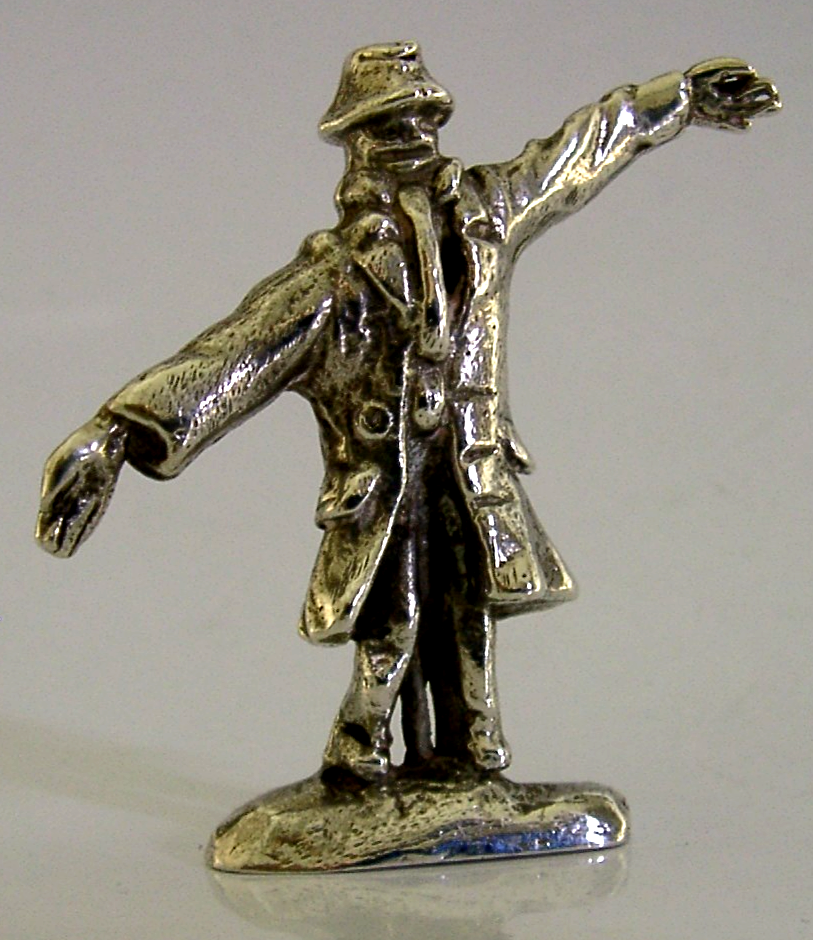 HEAVY 55g CAST STERLING SILVER SCARECROW FIGURE 1979 FARM MINIATURE ...