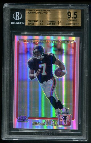 2001 Topps Chrome Michael Vick Refractor RC 847/999 BGS 9.5 GEM MINT | eBay