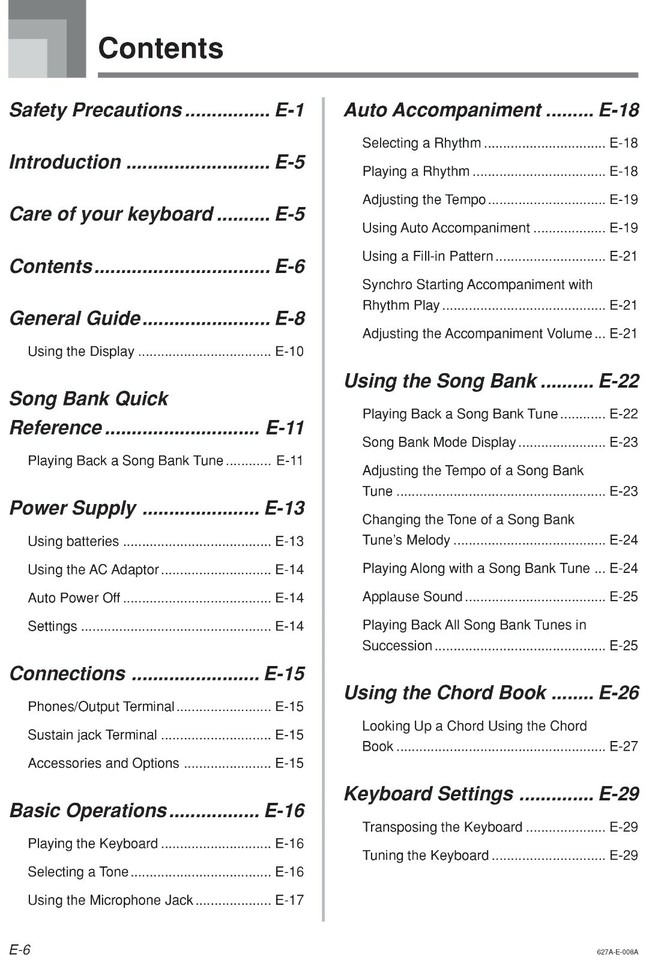 Casio CTK-496 CTK-700 Keyboard USER'S GUIDE OWNER'S MANUAL | eBay