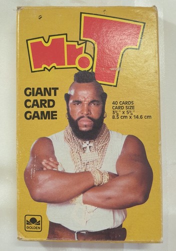 Mr. T Giant Card Game Vintage 1984 A-Team 40 Cards, Mr. T in color play ...