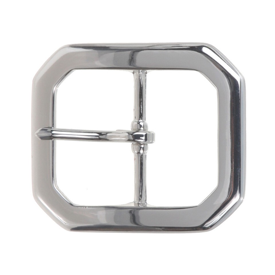 1 5/8" (40 mm) Nickel Free Center Bar Single Prong Octagon Belt Buckle ...
