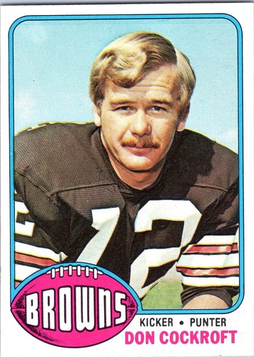 1976 Topps #23 Don Cockroft Cleveland Browns Football Card | eBay