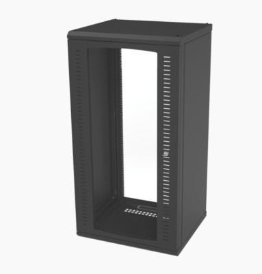 19" 24U Rack Wall Mounted, Single Section Enclosure Network Server Rack ...