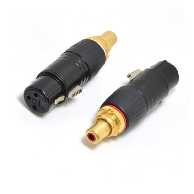 2pcs XLR Female to RCA Female Cable Adapter Gold Plated Balanced ...