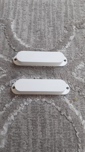 Stratocaster Strat Mustang Duo Sonic Blank Single Coil Covers White (1 ...