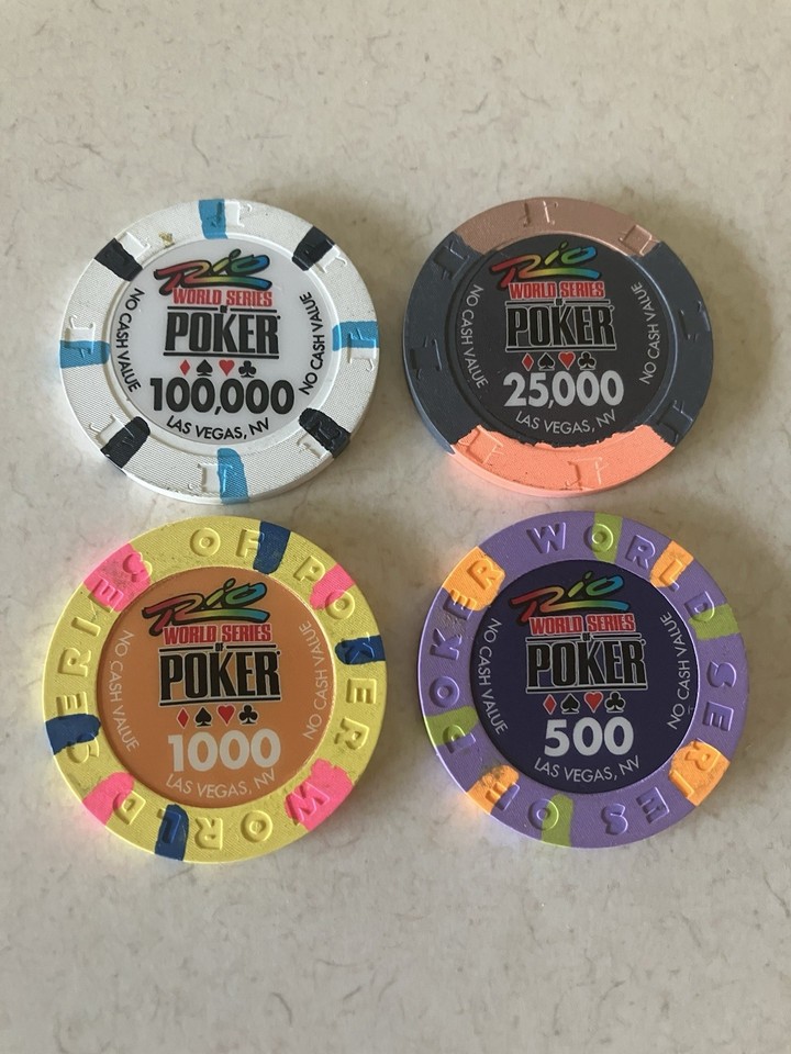 LOT OF 4 WORLD SERIES OF POKER WSOP RIO LAS VEGAS TOURNAMENT PAULSON ...