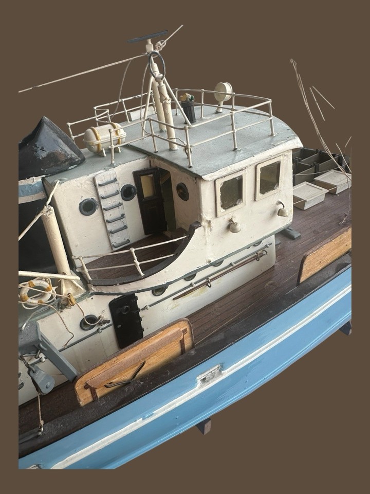 Large Wooden Scale Model Of Billing Boats NORDKAP - North Sea Trawler ...