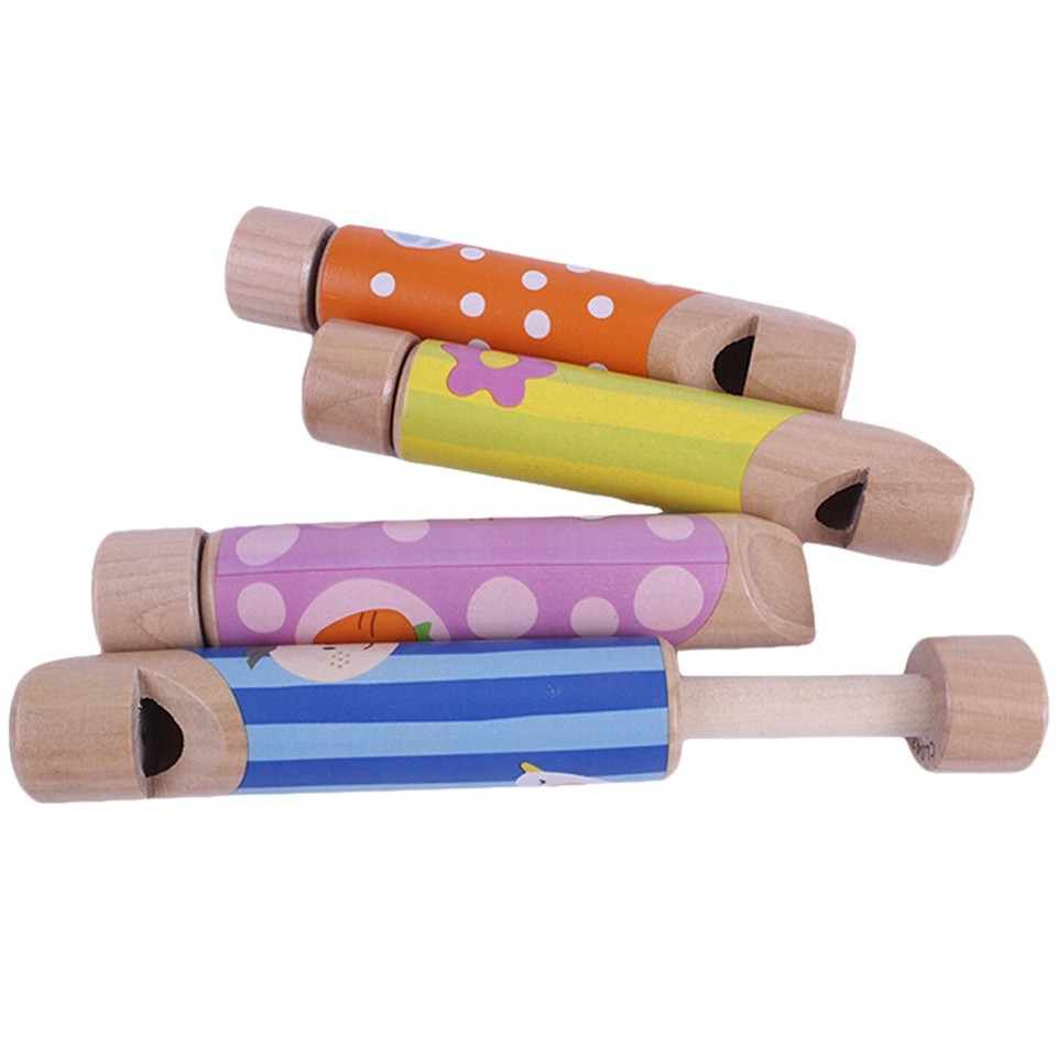4 Pcs Wood Slide Whistle Baby Musical Instruments Children's Whistles ...
