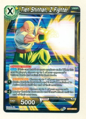 Dragon Ball Super Card Game Tien Shinhan, Z Fighter BT17-088 UC NM SV2 ...