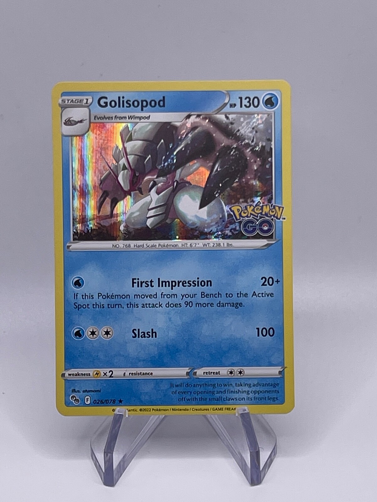 Pokémon TCG Golisopod Pokemon GO 026/078 Holo Rare | eBay