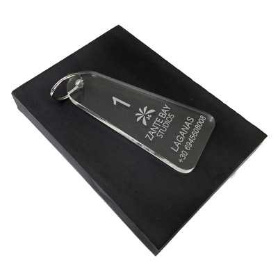 clear acrylic plastic hotel key fobs tags personalised engraved | eBay UK