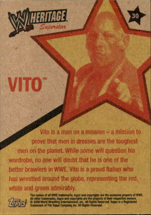 Vito 2006 Topps Heritage WWE Card #30 | eBay