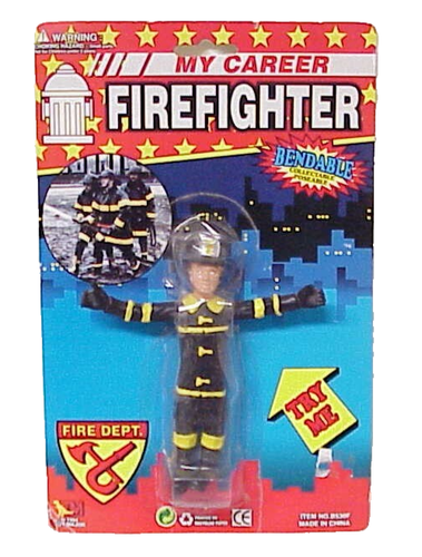 NOS VINTAGE 1994 TOY MAJOR MY CAREER BENDABLE FIREFIGHTER ACTION FIGURE ...