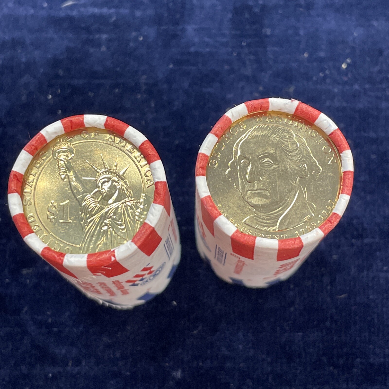 2007 P & D George Washington Presidential Dollar $25 Coin Rolls US Mint ...