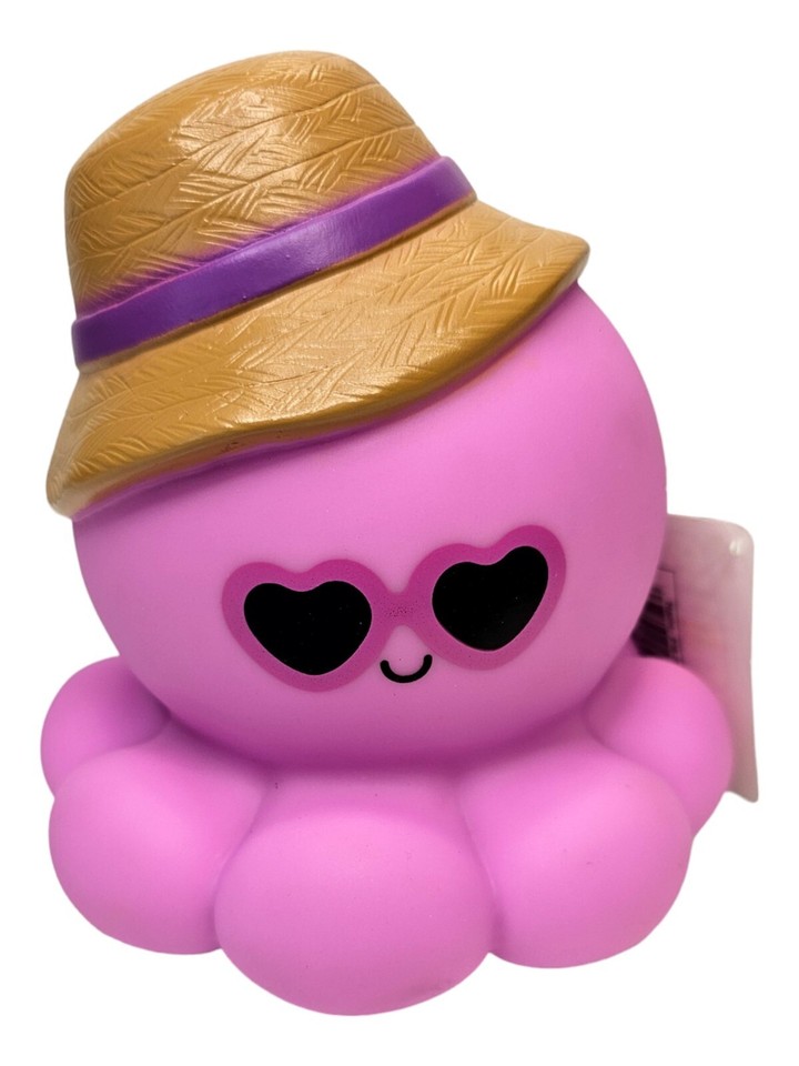 Big Rubber Octopus (5-6" Tall) Fun Bath Toy and Carnival Game Prize ...