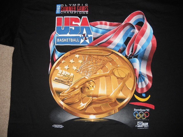 1992 Summer Olympics USA Basketball Champions Gold Medal Dream Team ...